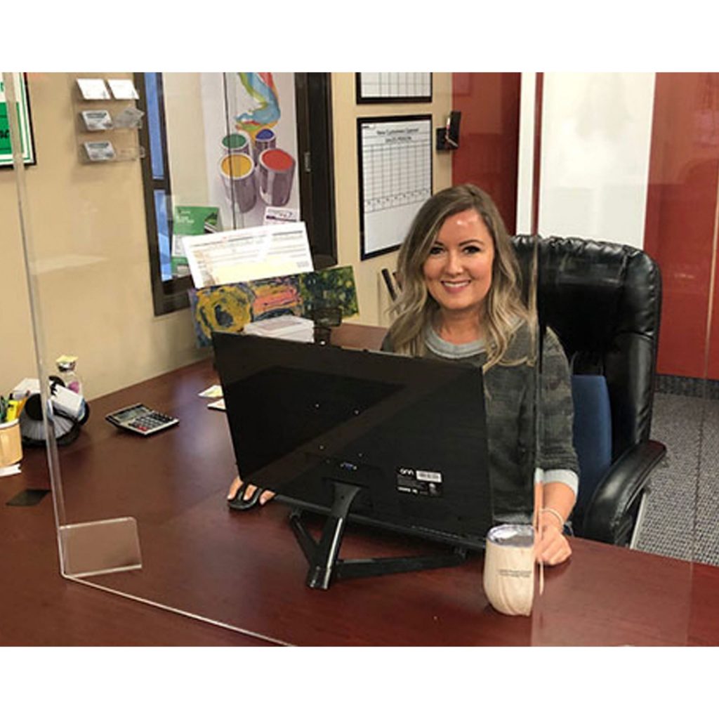 Freestanding Acrylic Barriers for Countertops | Office Furniture EZ