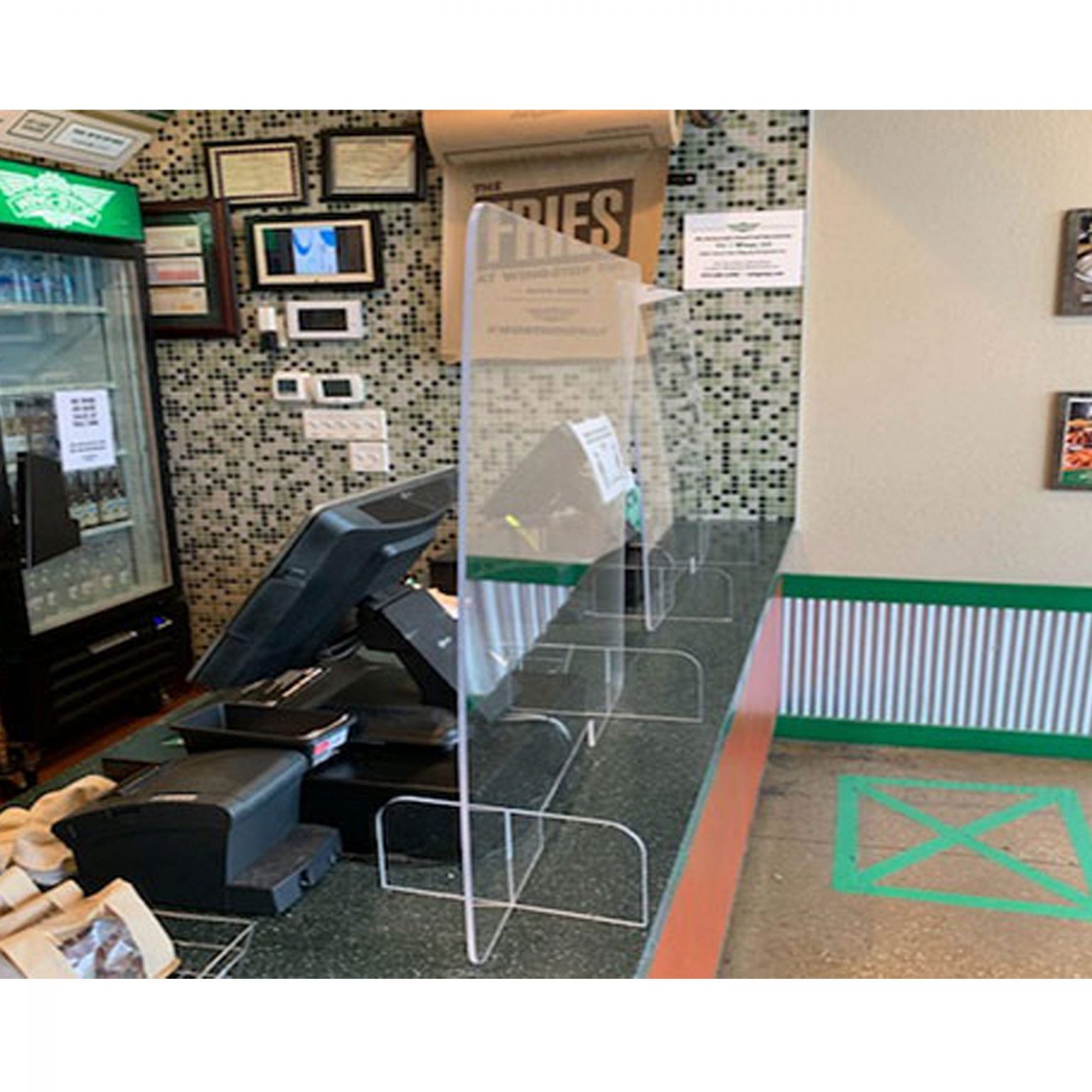 Freestanding Acrylic Barriers for Countertops | Office Furniture EZ