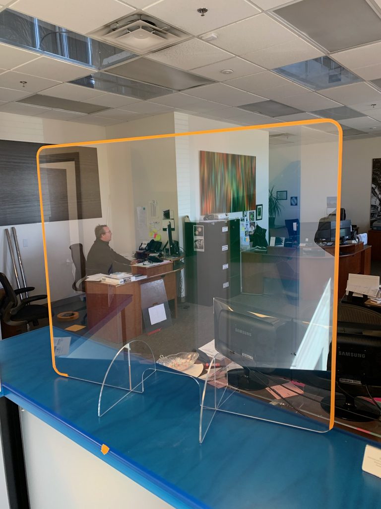 Freestanding Acrylic Barriers for Countertops | Office Furniture EZ