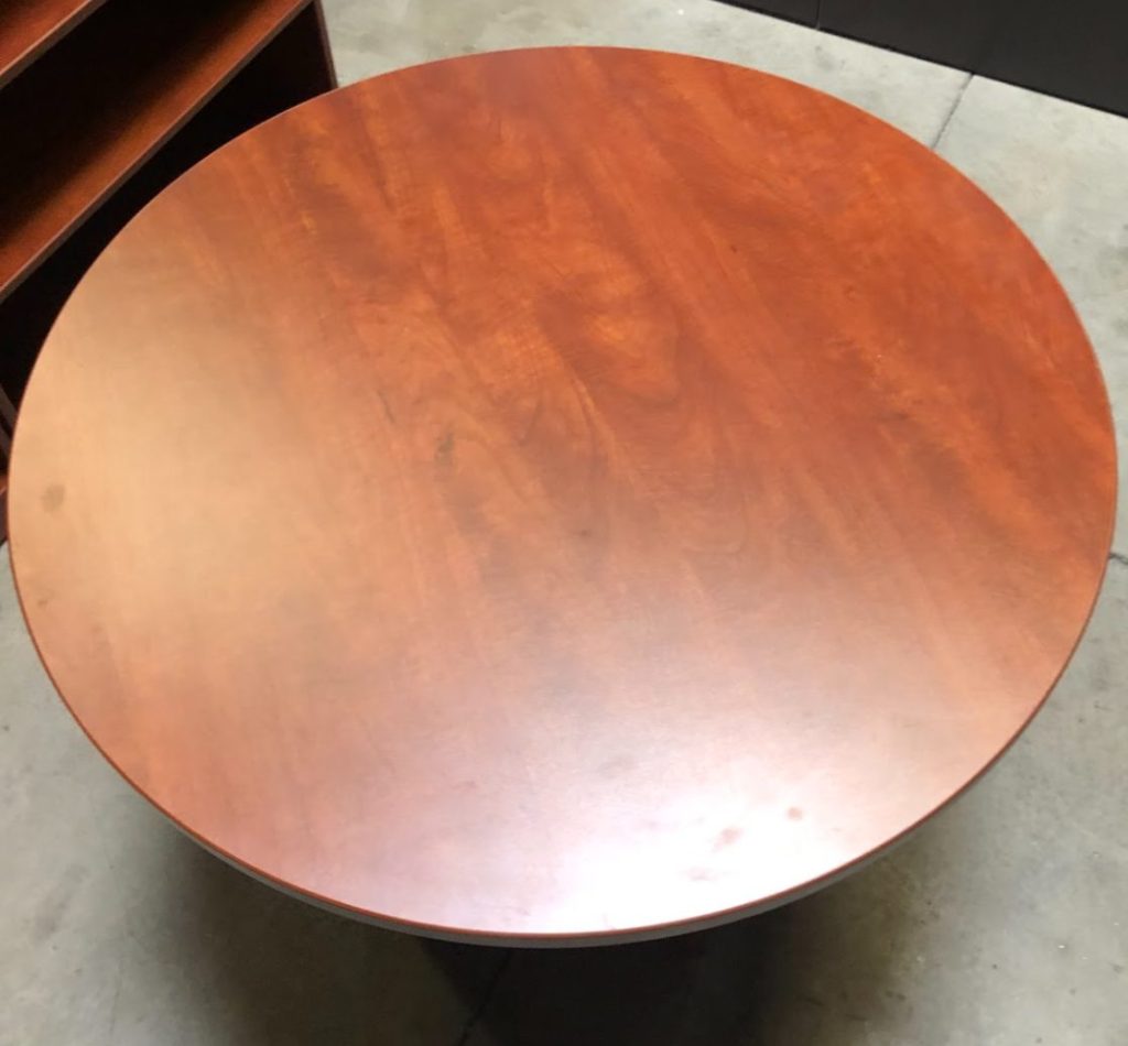 Barely-Used Cherry Round Table - Office Furniture EZ
